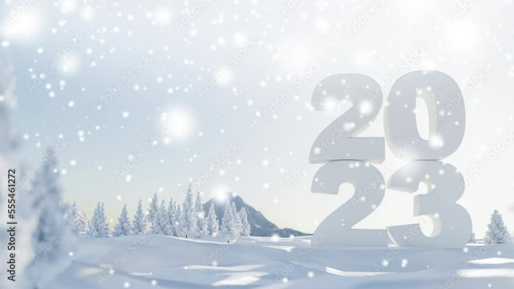 Vidéo Stock Blurry of Winter background Christmas and new year holiday ...