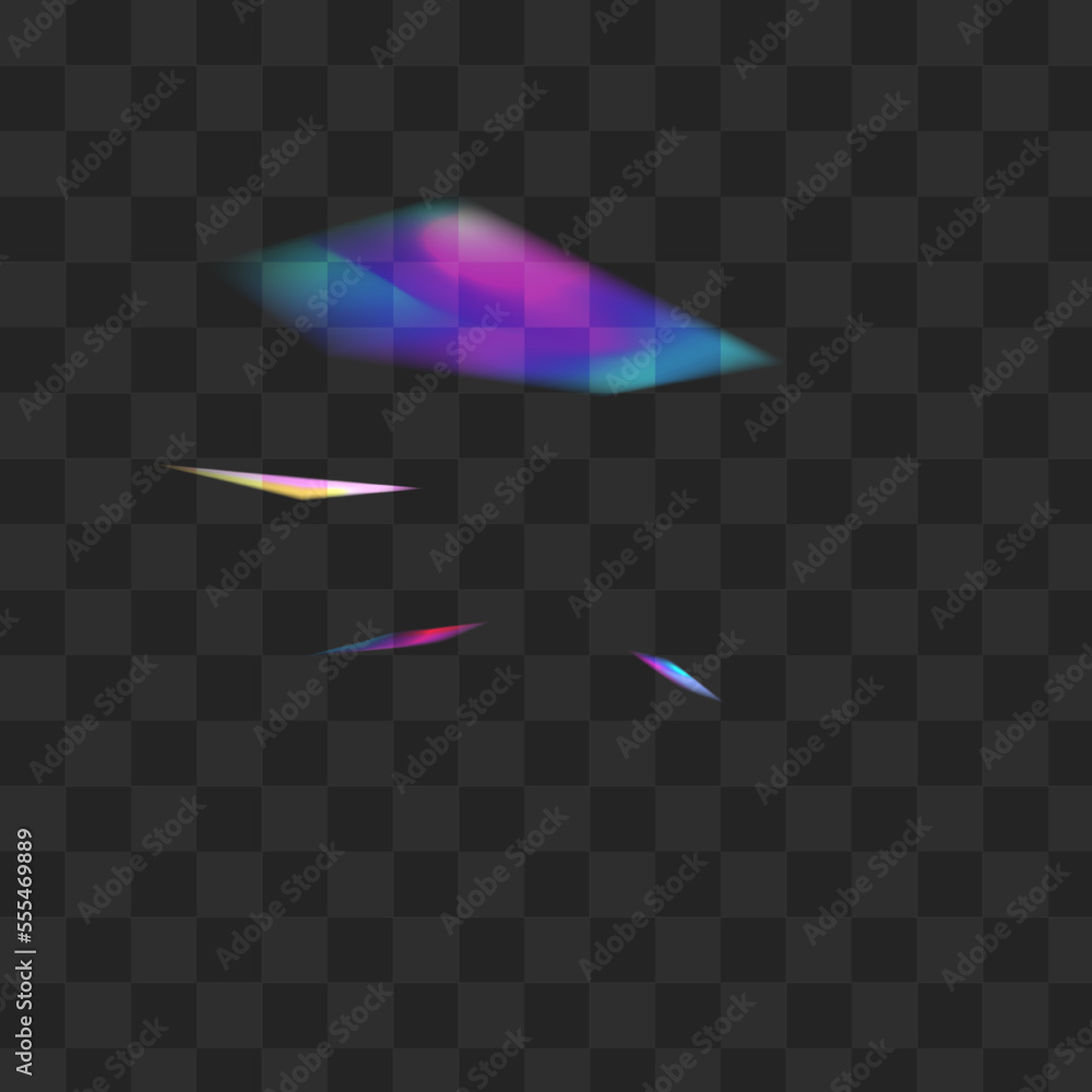 Iridescent Reflection Vector Transparent Stock Vector | Adobe Stock