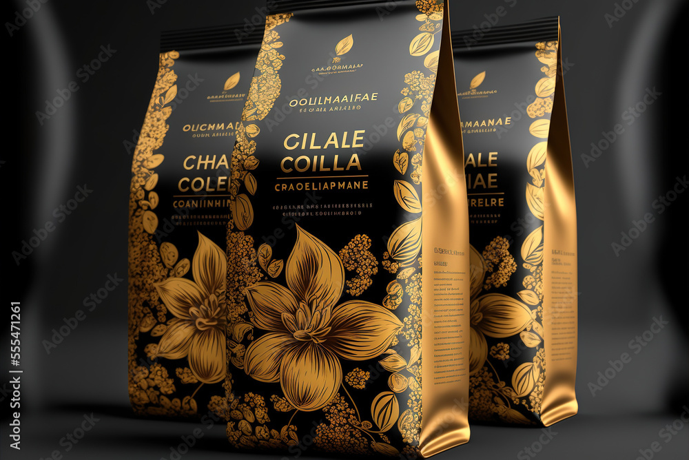 Coffee Product Packaging Design Image Template. Generative AI Stock ...