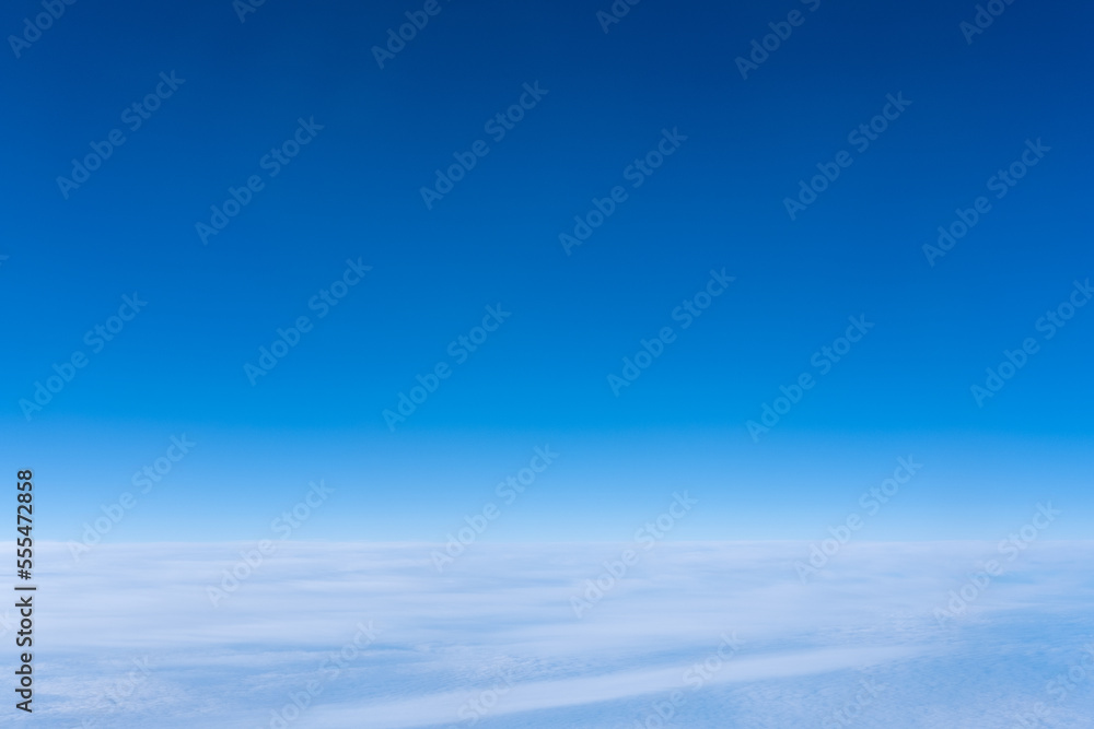Bright blue sky gradient background. Clear empty sky texture, blank ...