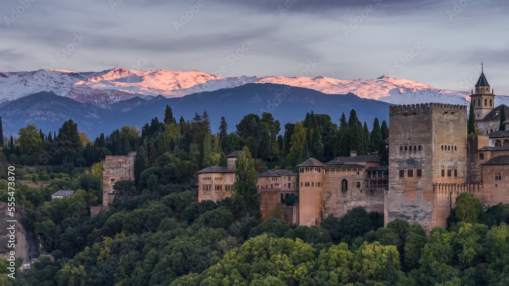The Alhambra, a palace and fortress complex; Granada, Spain Stock Photo ...