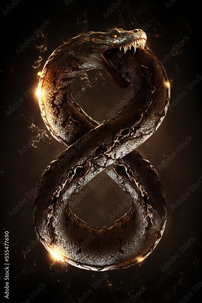 ouroboros or uroboros. ancient symbol depicting a serpent or dragon ...