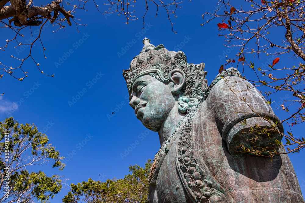 The 23-metre (75.5 ft) statue of Vishnu at Garuda Wisnu Kencana ...