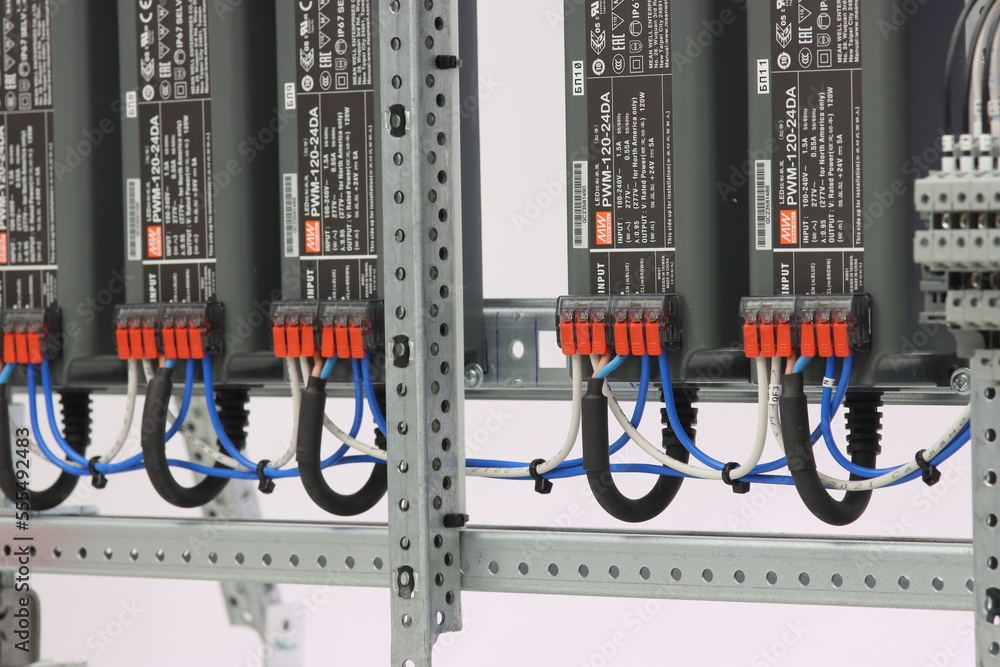 An electrical power supply module with installed connectors for ...