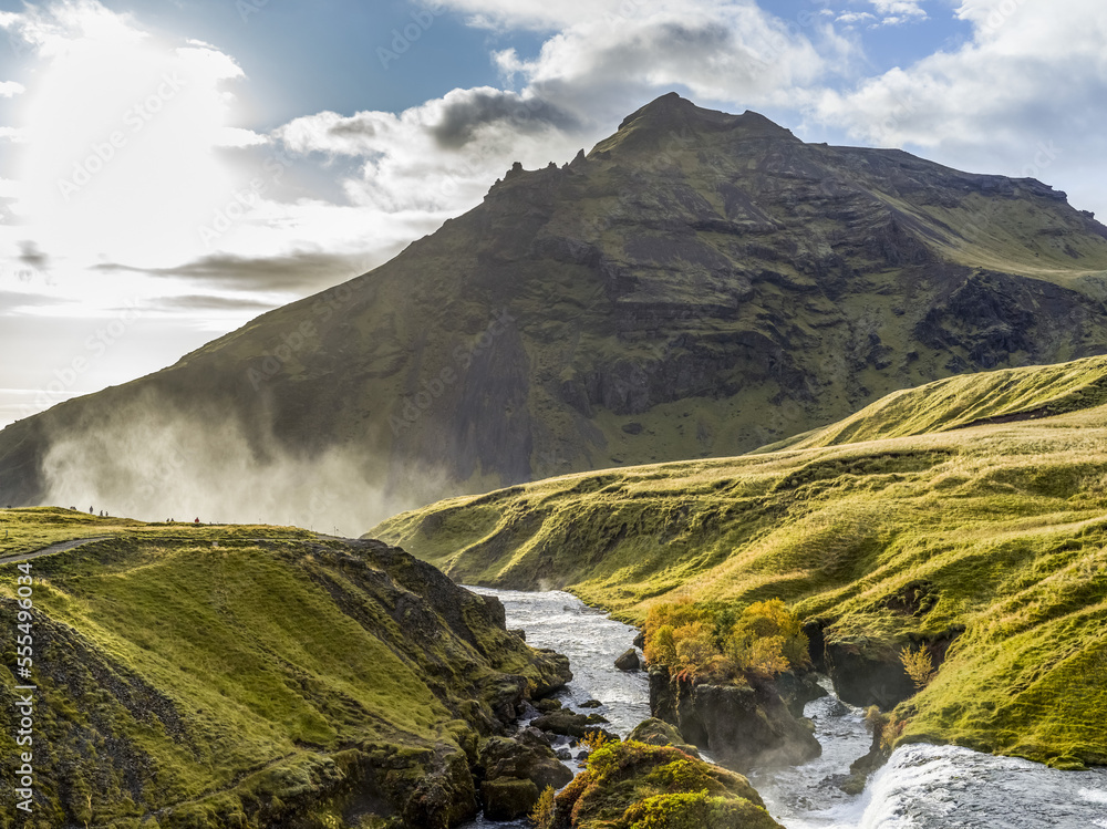 Skogafoss is one of Iceland’s biggest and most beautiful waterfalls ...