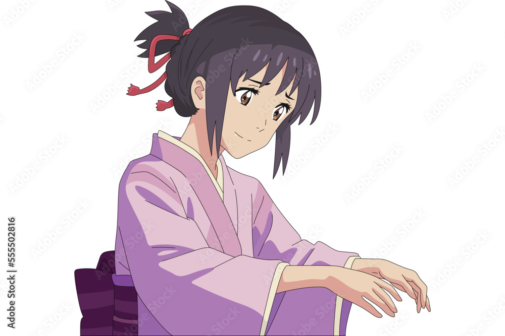 Original vector anime character from your name anime movie Japanese ...