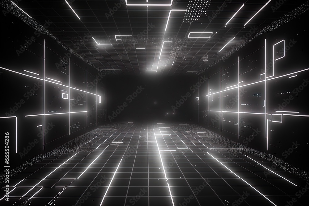 Grid or wireframe imagery from a futuristic or dystopian perspective ...
