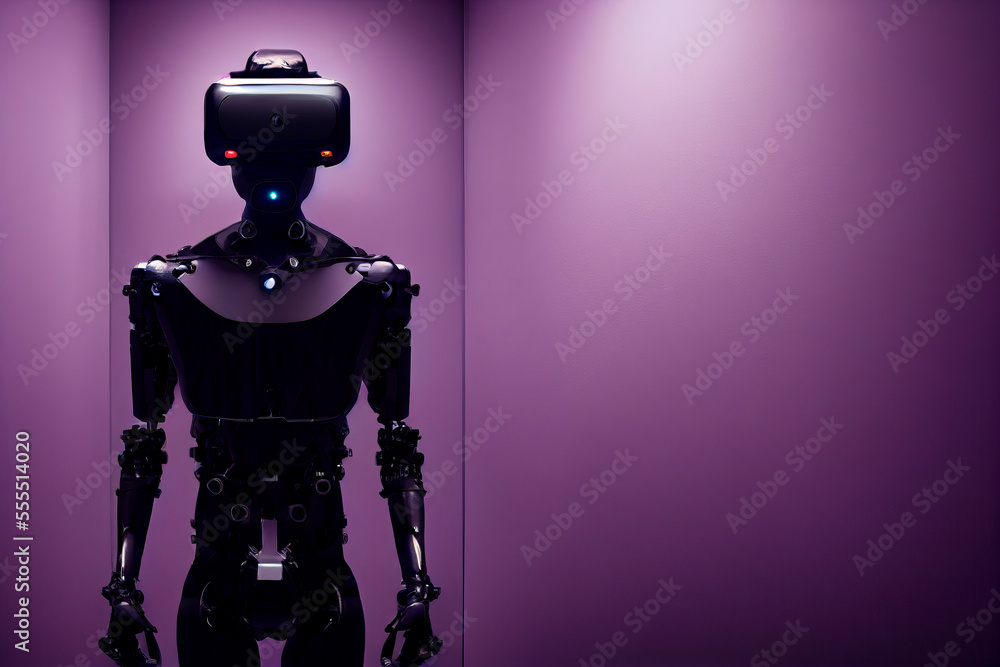 Robots. Futuristic interpretation Future 2025. Illustration for ...