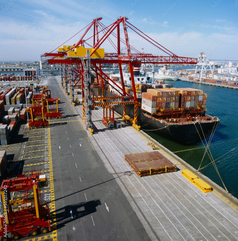 Docks, Loading Container Ship, Melbourne Stock Photo | Adobe Stock