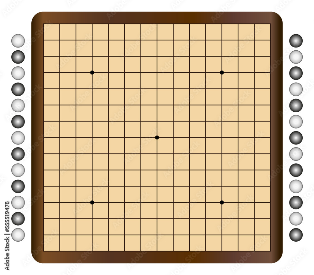 Gomoku traditional strategy games. Renju game board Stock Vector ...
