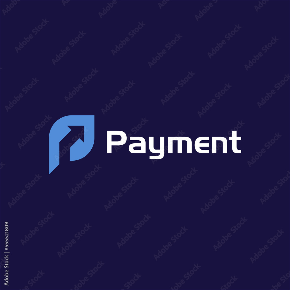 Initial P and Payment logo vector Stock Vector | Adobe Stock