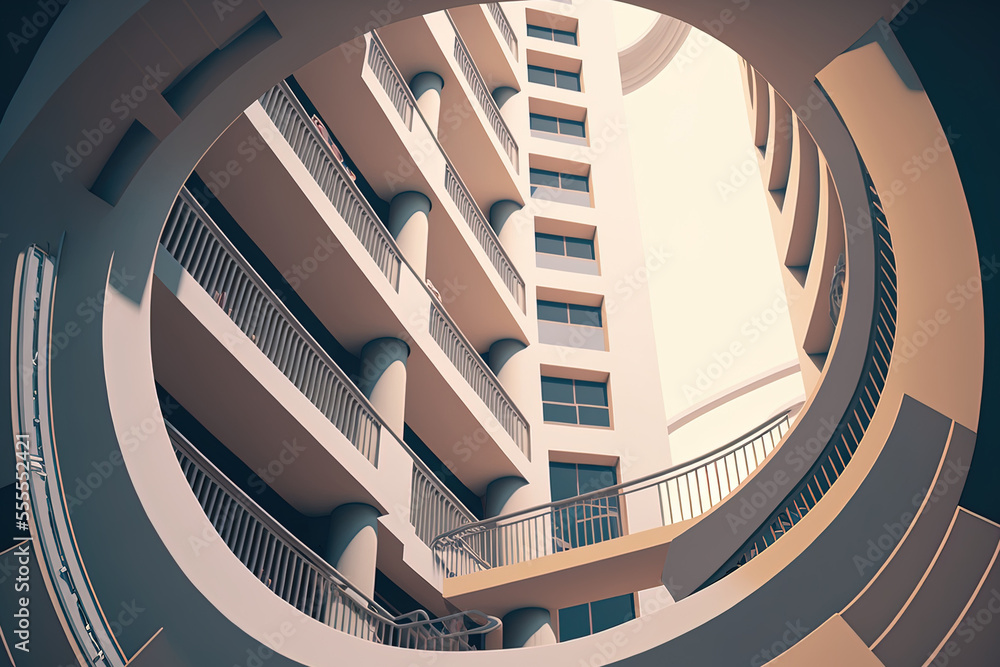 Curvilinear balconies' interior views have been modified. View of ...