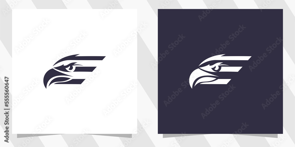 letter e with eagle logo design Stock Illustration | Adobe Stock