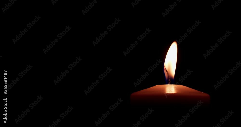 Candle Flame with Alpha Channel. The candle burns with a soft yellow ...