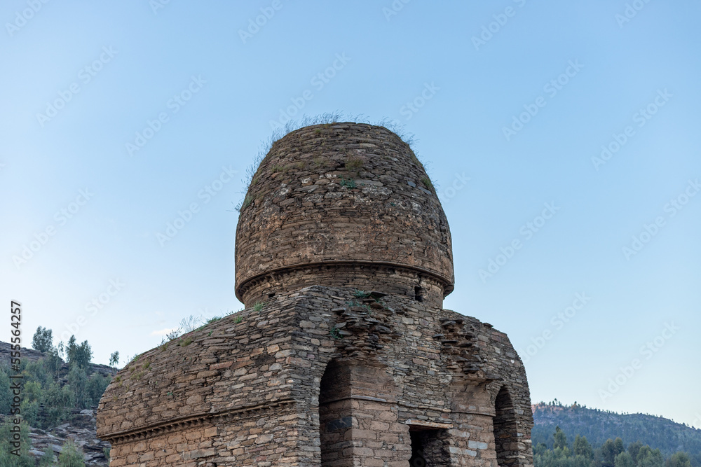 The archaeological site of Gumbat Buddhist shrine also called Vihara at ...