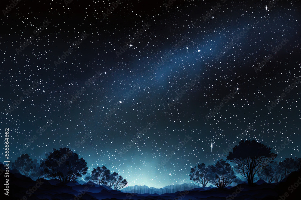 banner with a field of stars. space backdrop texture with stars ...
