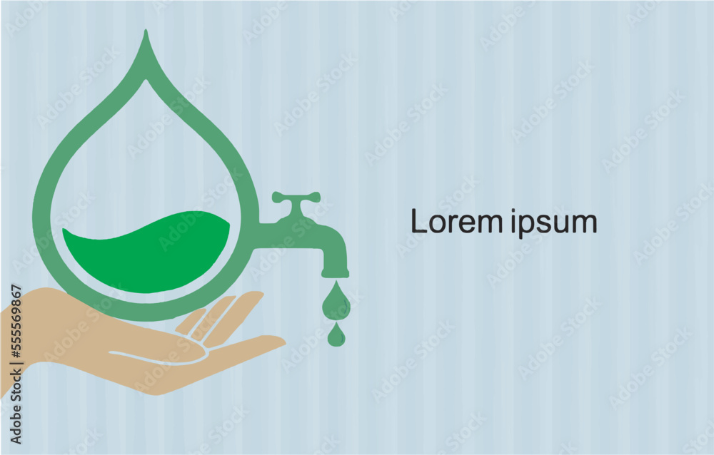 Save water save lives concept poster, banner design background ...