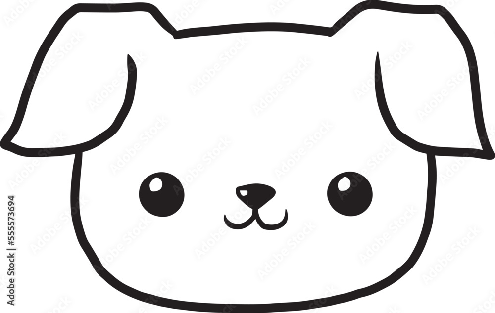 dog cartoon doodle kawaii anime coloring page cute illustration drawing ...