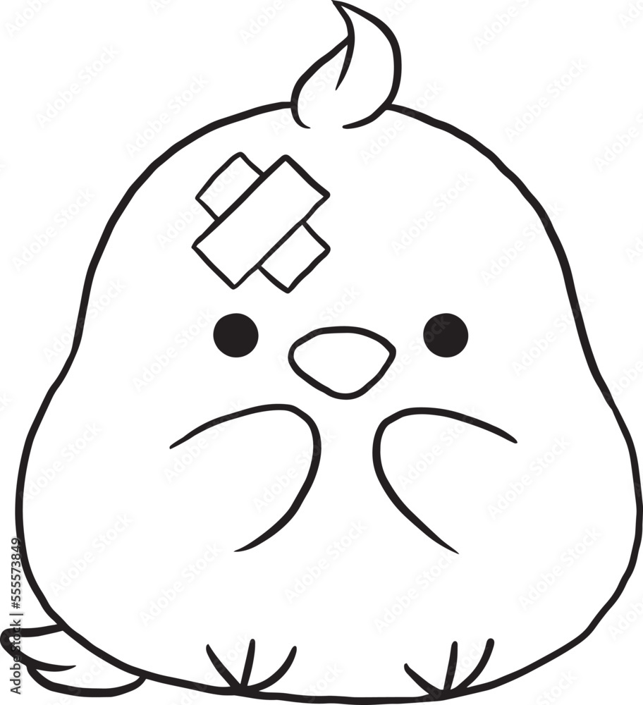 chicken cartoon doodle kawaii anime coloring page cute illustration ...