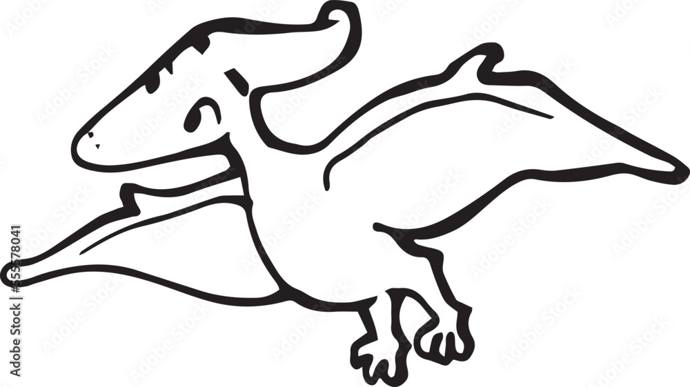 dinosaur cartoon doodle kawaii anime coloring page cute illustration ...