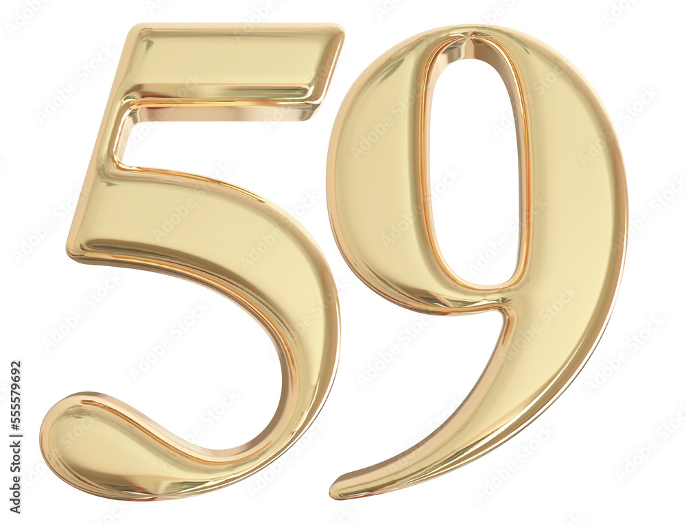 3d gold number 59 with generative AI Stock Illustration | Adobe Stock