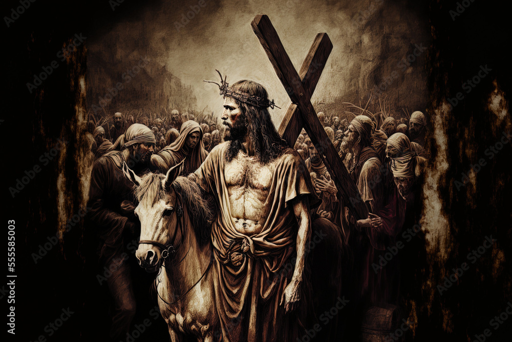 gospel, Jesus Christ's calvary depiction. Generative AI Stock ...