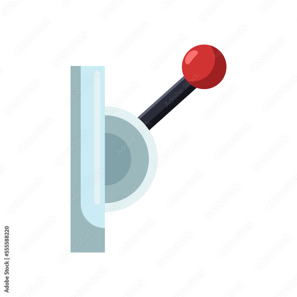 Mechanical control lever in maximum position side view vector ...