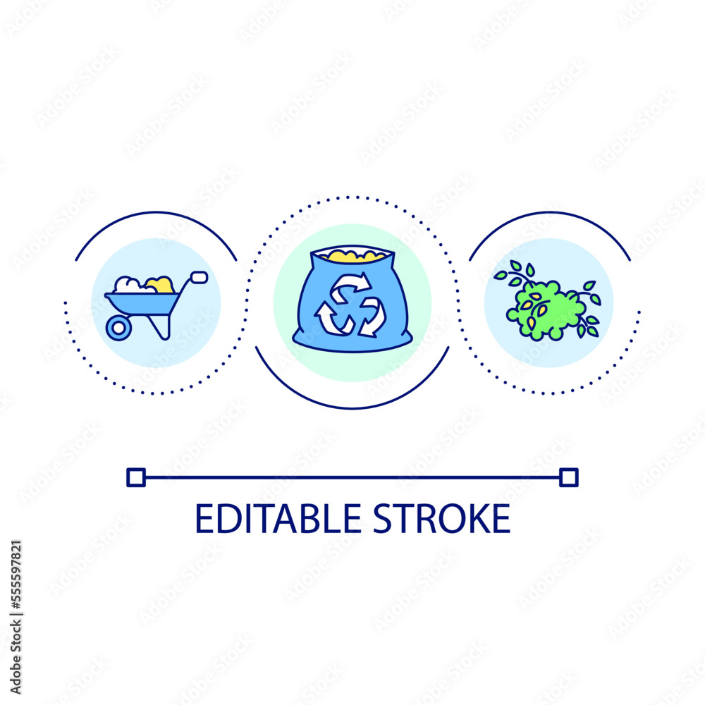 Vettoriale Stock Recycling plants loop concept icon. Composting ... Vettoriale Stock Recycling plants loop concept icon. Composting ...