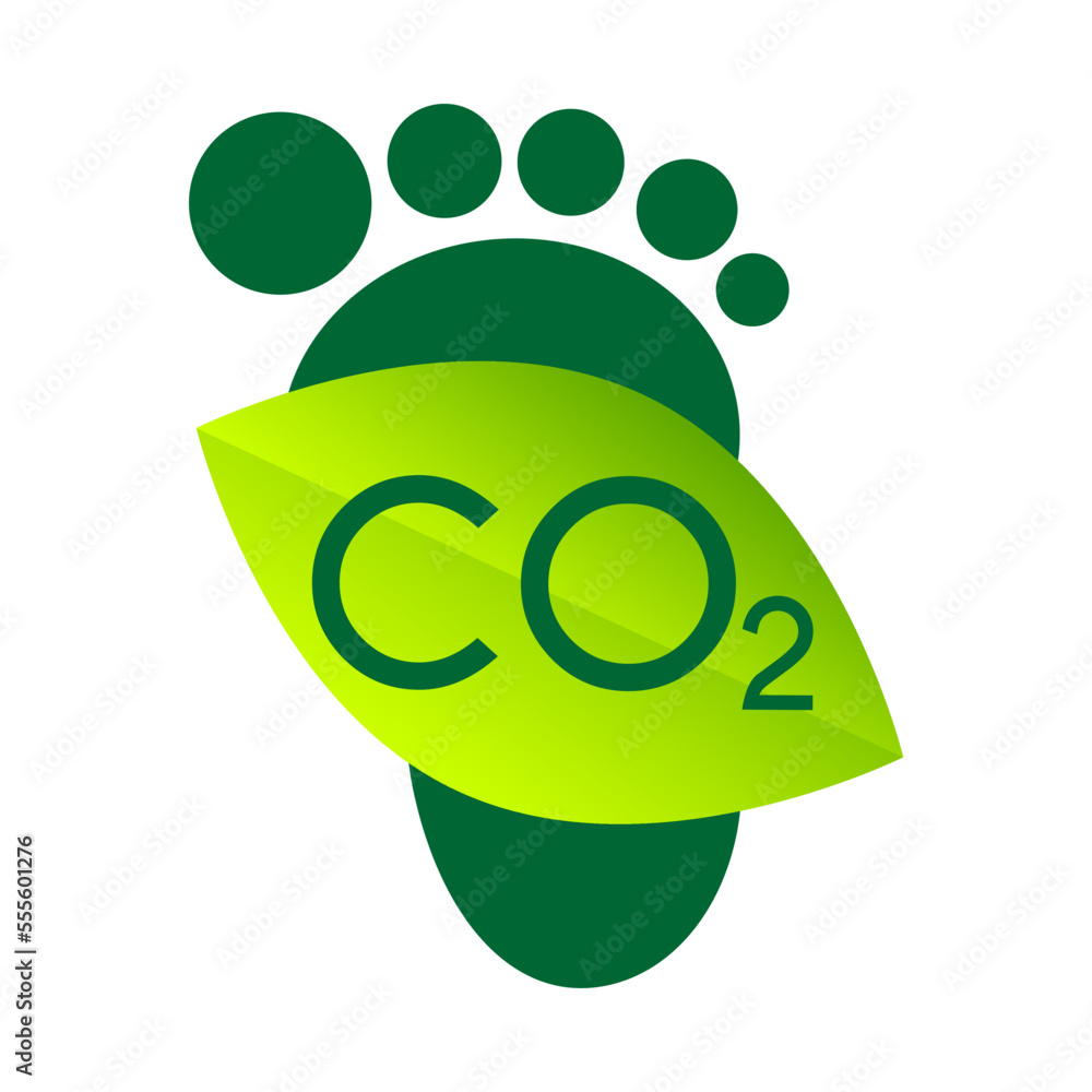 CO2 neutral logo. Carbon emissions free. Net zero carbon footprint ...