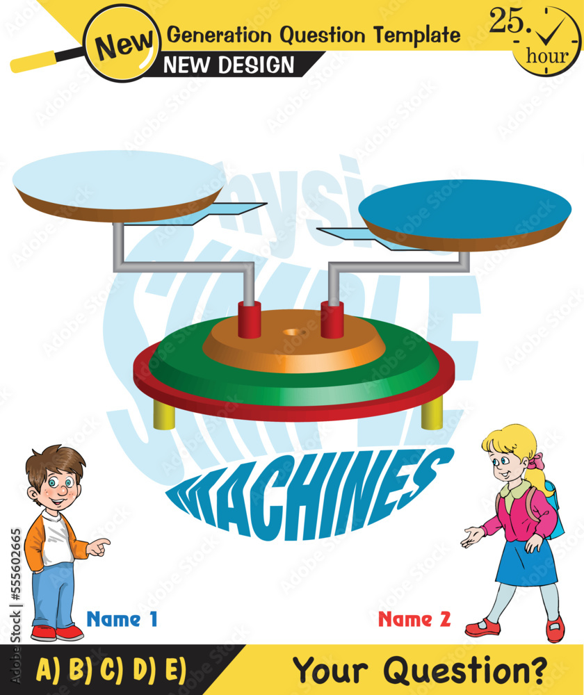 Physics, equal arm scales, next generation question template, dumb ...