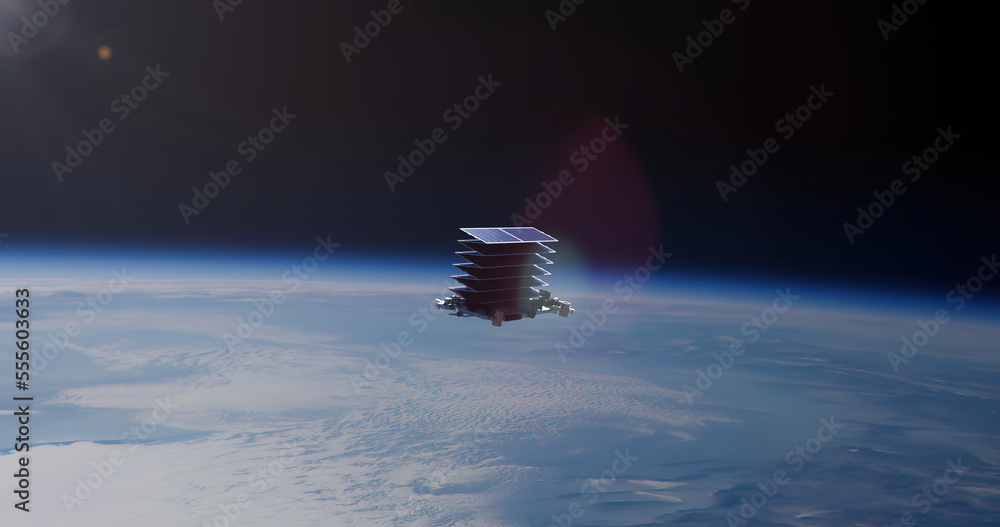 Unveiling Solar Power in Space: Experience the marvel of a satellite as ...