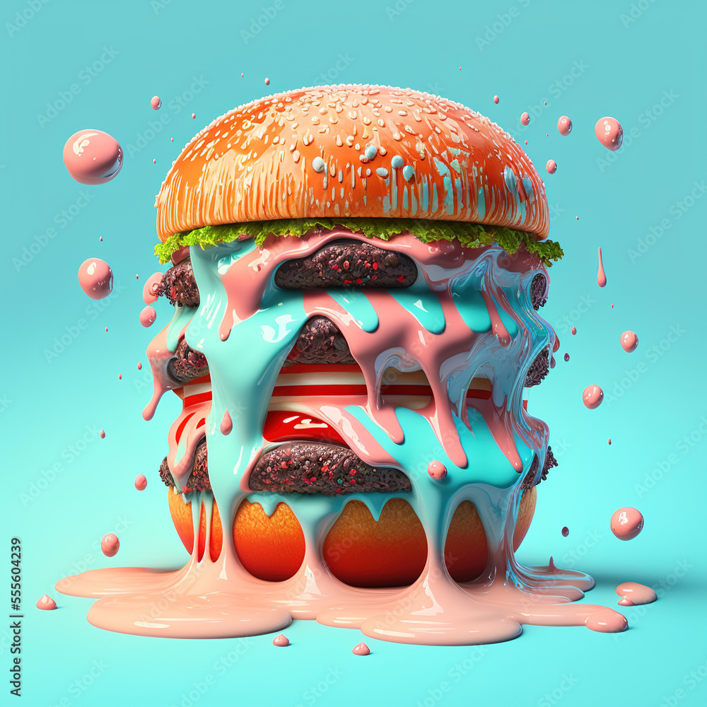 cartoon burger concept Stock Illustration | Adobe Stock