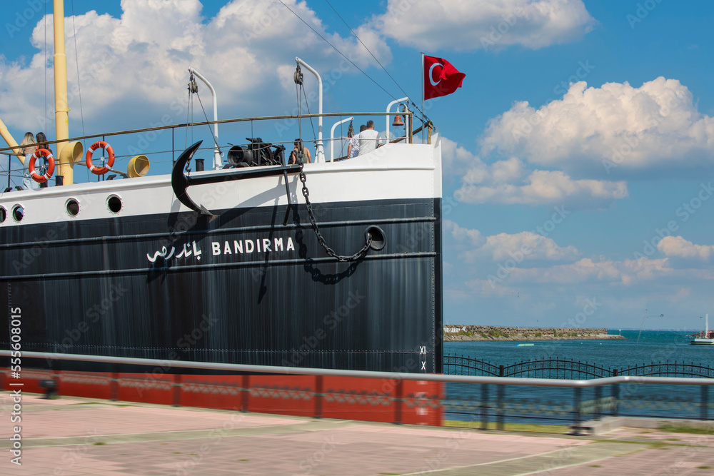 Bandırma steamboat, Samsun / Turkey - August 2022: Bandirma ferry is ...