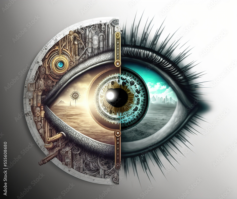 Futuristic half robotic/half human - Transhumans. Eyesight will be a ...