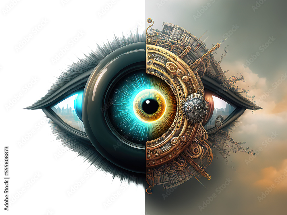 Futuristic half robotic/half human - Transhumans. Eyesight will be a ...