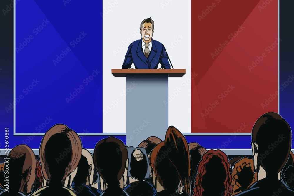 Meeting politique Stock Illustration | Adobe Stock