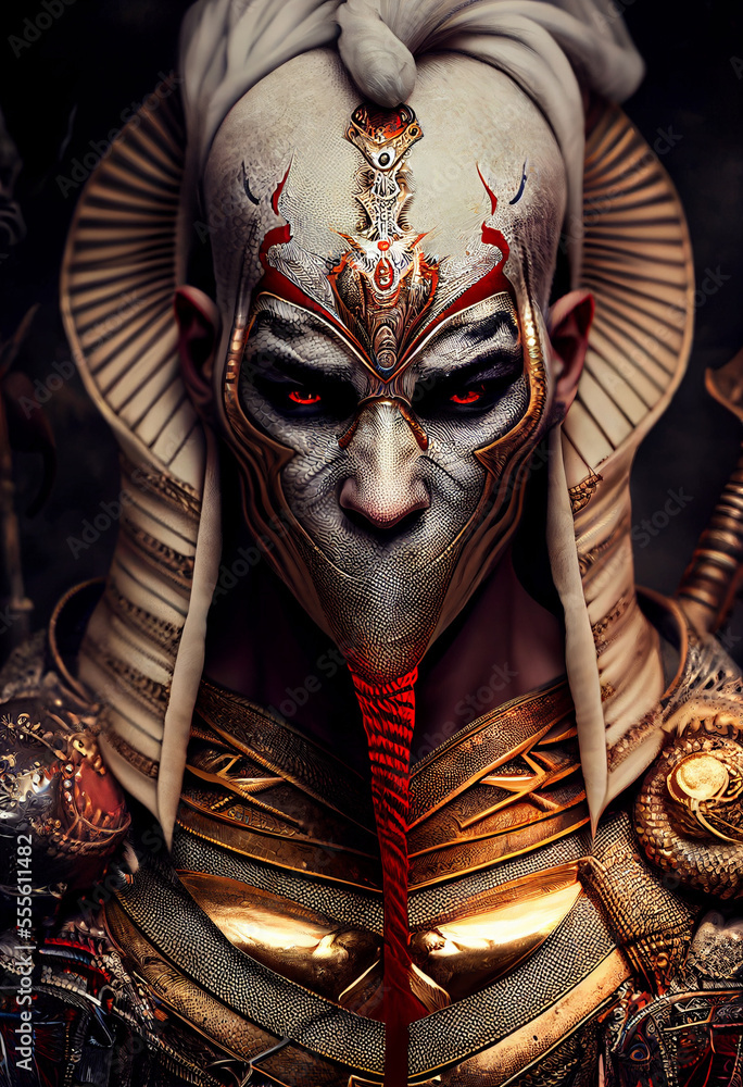 God of snakes in full royal costumes Stock-Illustration | Adobe Stock