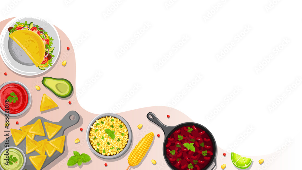 Design of web pages using Latin American cuisine. Stock Vector | Adobe ...