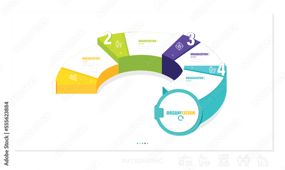 Business data visualization. timeline infographic icons designed for ...