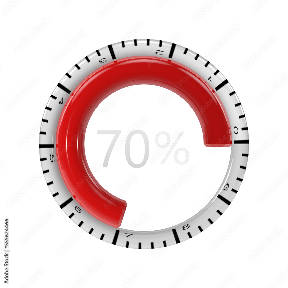 Round 3d meter with measuring scale in circular chart ruler Stock ...