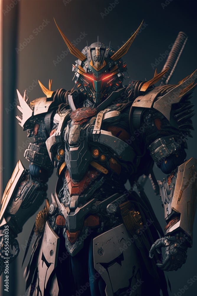 "Epic AI Generated Gundam Samurai Illustration for Your Anime and ...