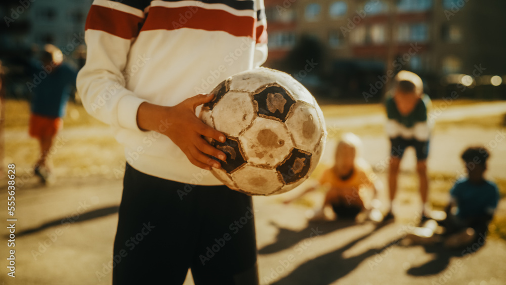 Young Talented Soccer Player Getting Ready for a Corner Kick During a ...