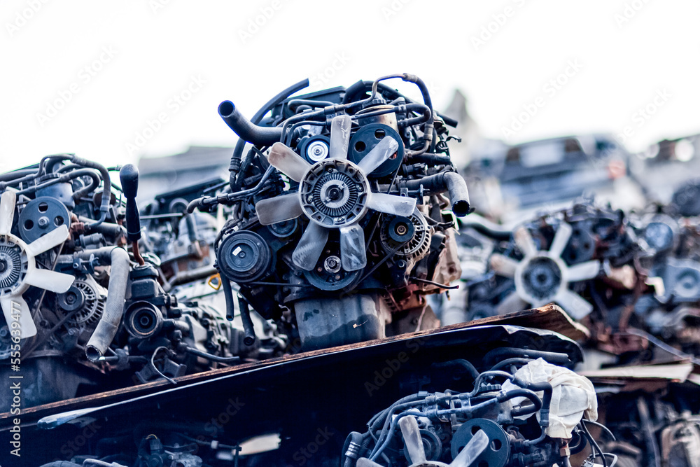 Used car parts on junk car market in Sharjah UAE Stock Photo | Adobe Stock