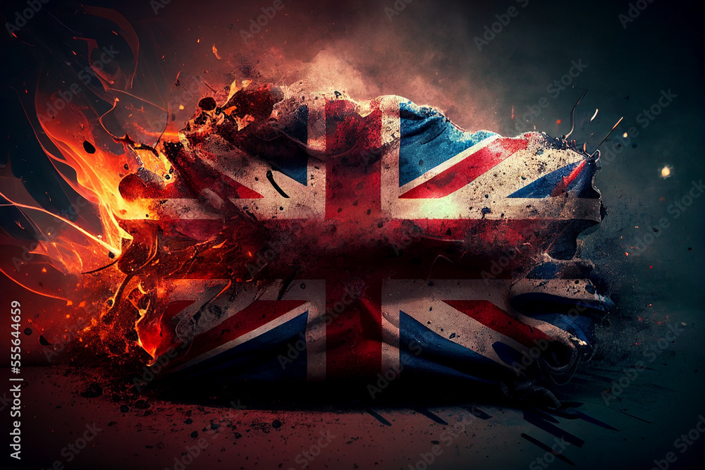 Union Jack of the United Kingdom which is the British national flag ...