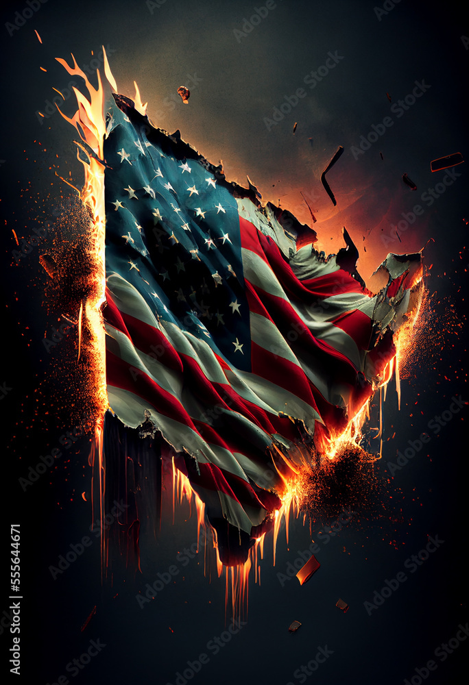 USA Stars and Stripes or Star Spangel Banner of the American national ...