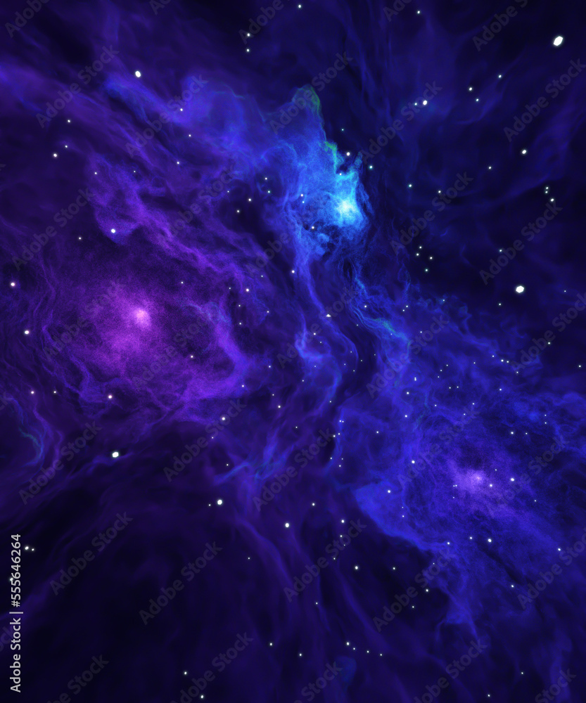 Blue and purple space sky with stars background Stock Illustration ...