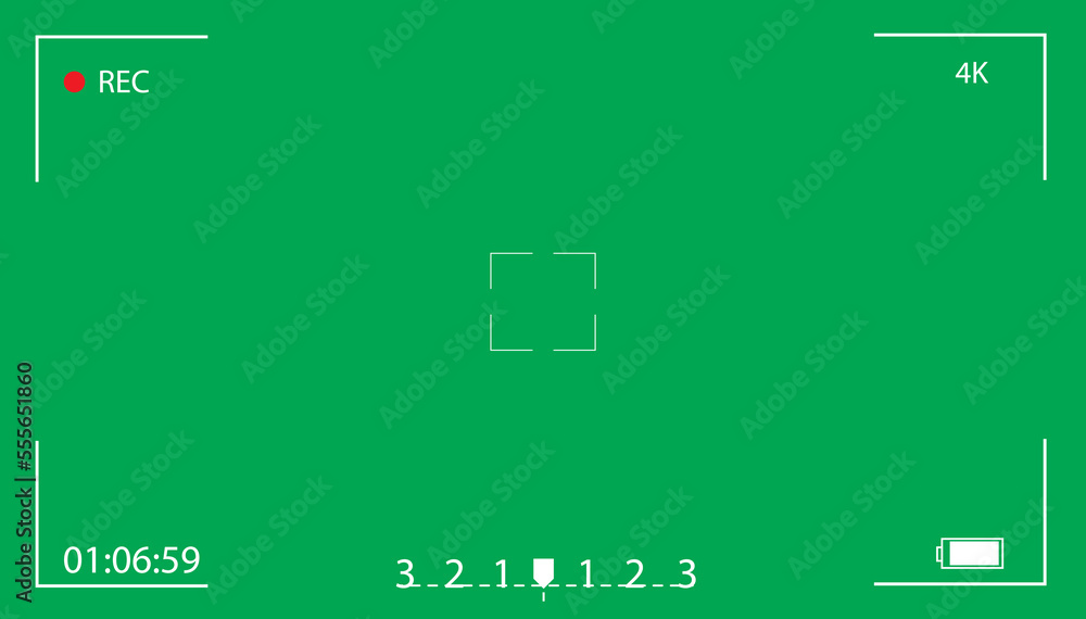 Camera frame viewfinder screen of video recorder digital display ...