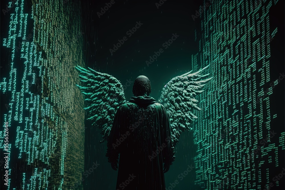 "Mysterious AI Generated Abstract Enigma Matrix Cyberpunk Sci-Fi ...