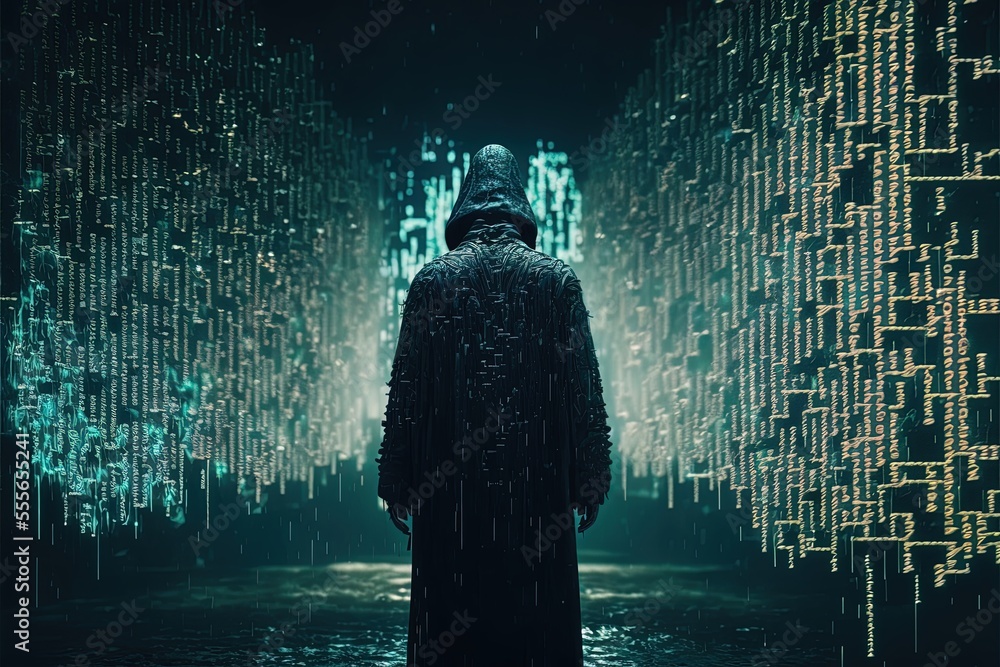 "Mysterious AI Generated Abstract Enigma Matrix Cyberpunk Sci-Fi ...