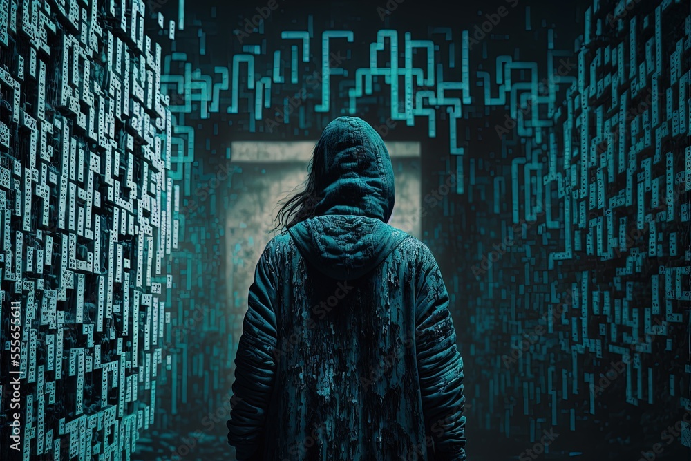 "Mysterious AI Generated Abstract Enigma Matrix Cyberpunk Sci-Fi ...